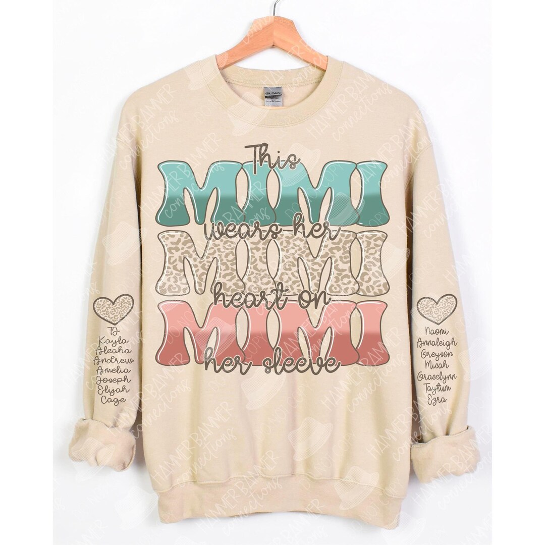 This Mimi Wears Her Heart on Her Sleeve With Sleeve Heart to Add Names ...