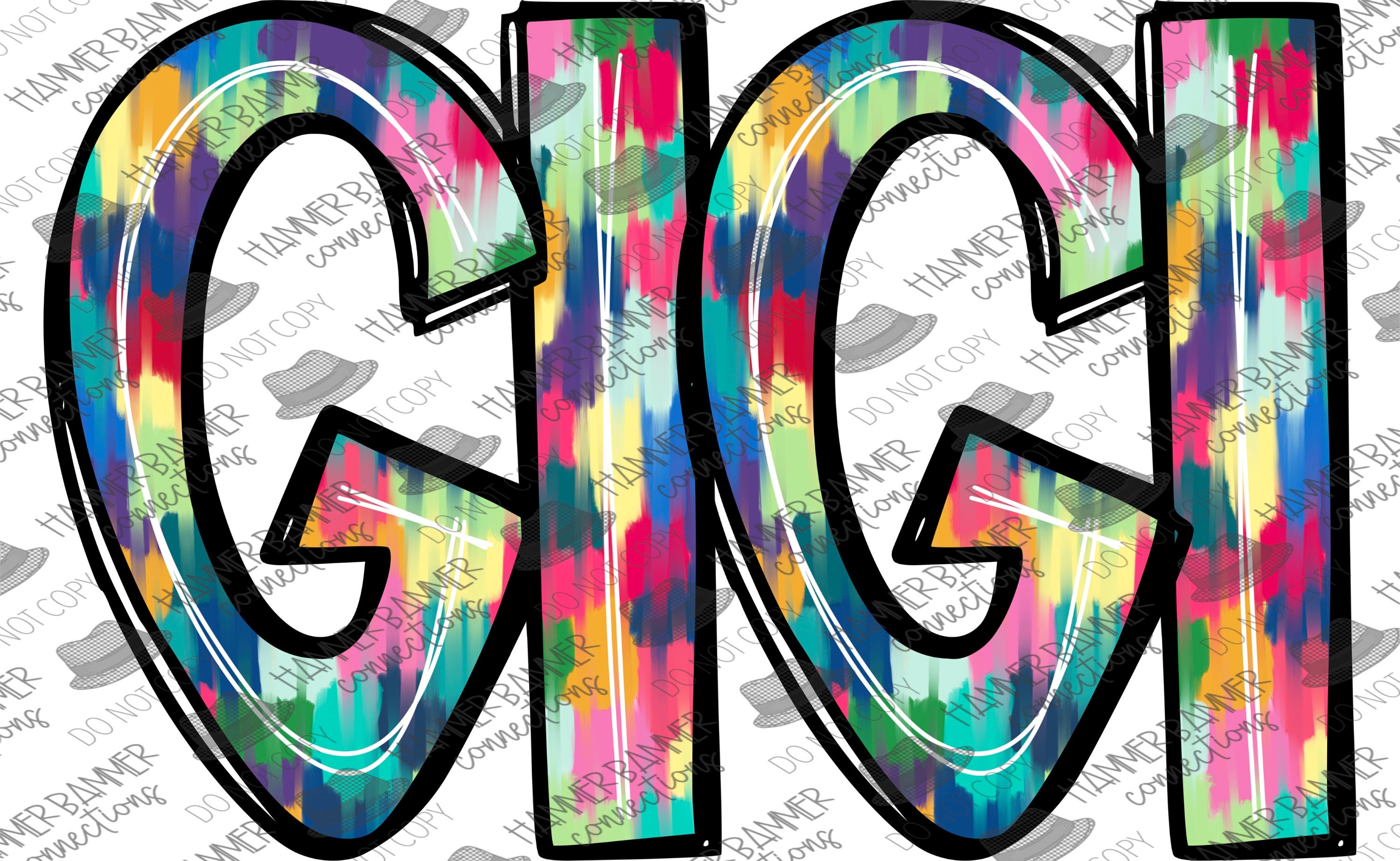 GIGI Streaky Paint, Digital, Design, Png, Sublimation, Dtf, Mothers Day ...