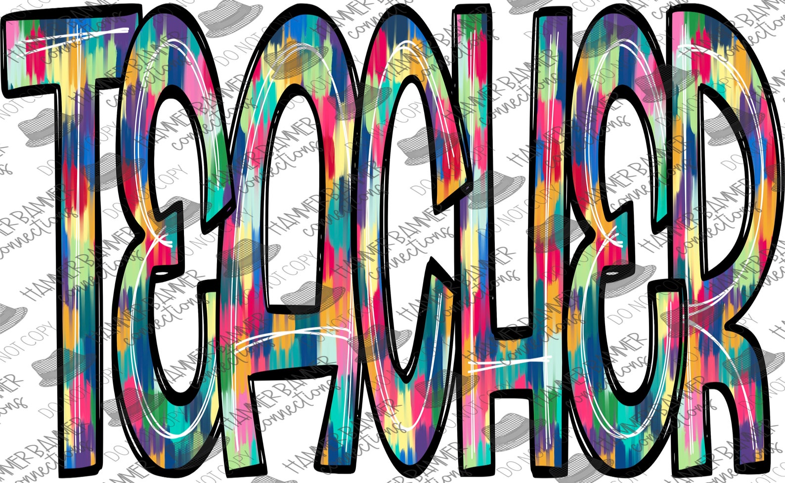 TEACHER Streaky Paint, Digital, Design, Png, Sublimation, Dtf, Back to ...