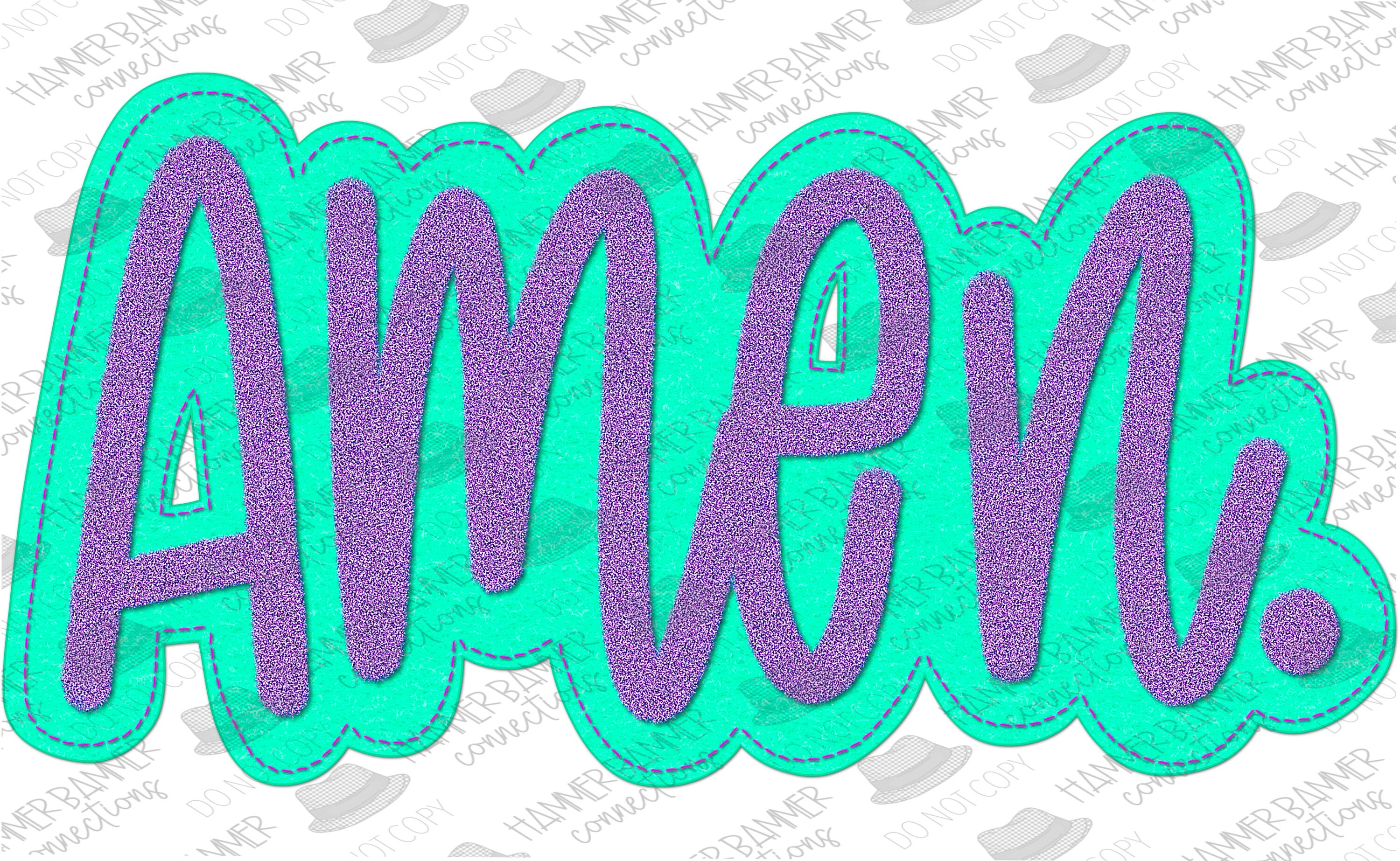 Amen. Faux Patch, Digital Design, Png, Sublimation, Dtf - Etsy