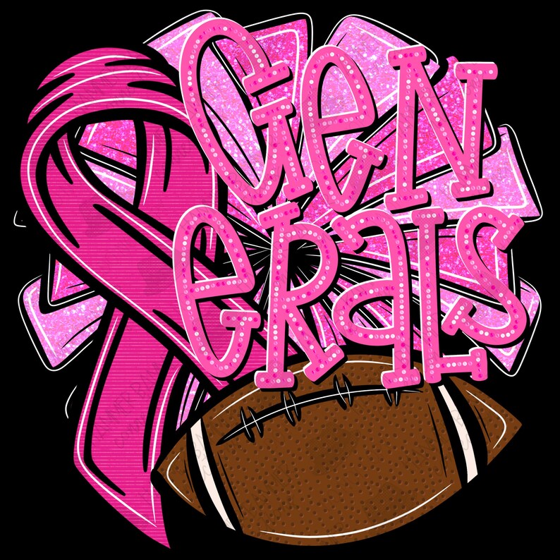 Generals, Design, Png, Sublimation, Dtf, Mascot,football, Pinkout - Etsy