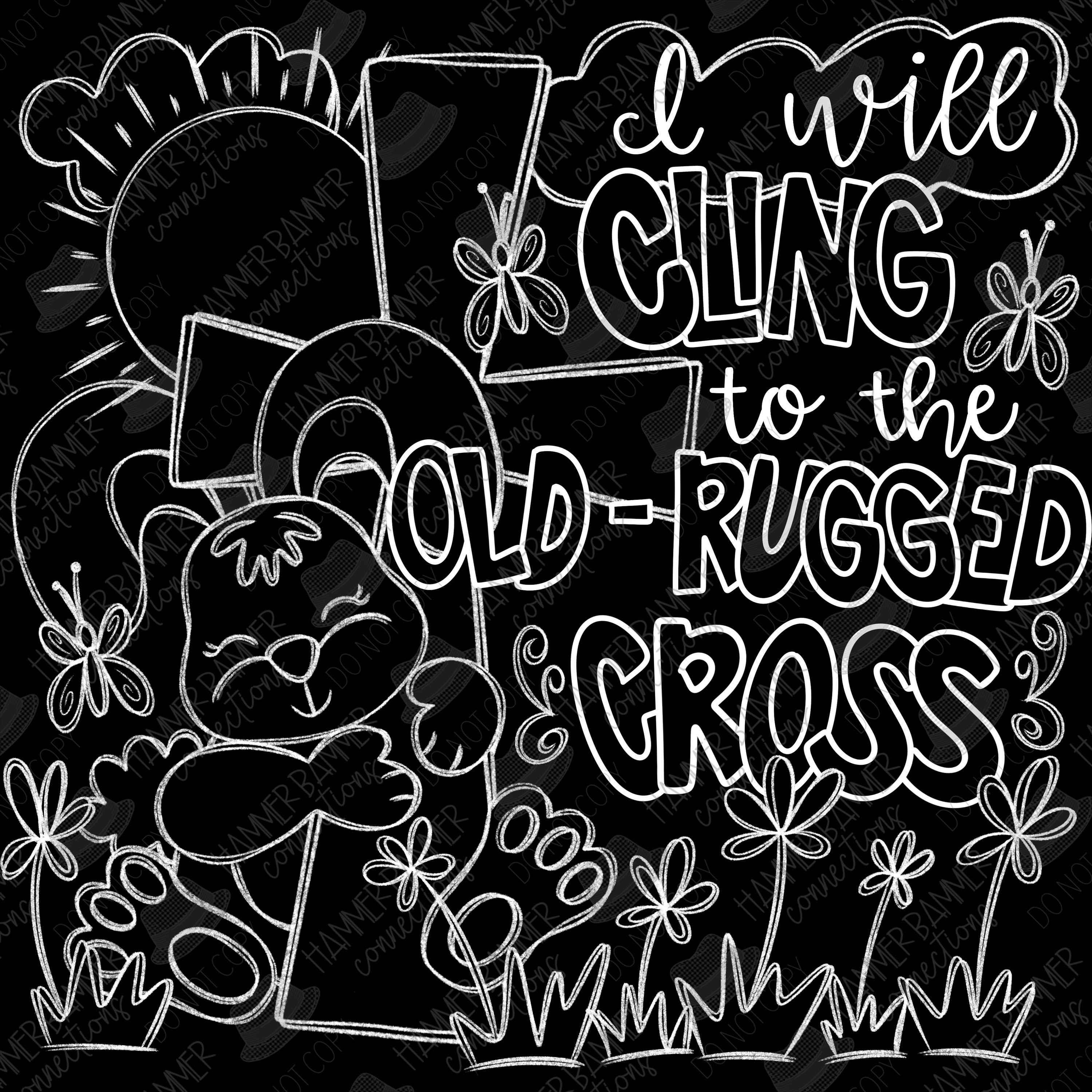 Old Rugged Cross, Design, Png, Sublimation, DTF, Easter, Bible ...