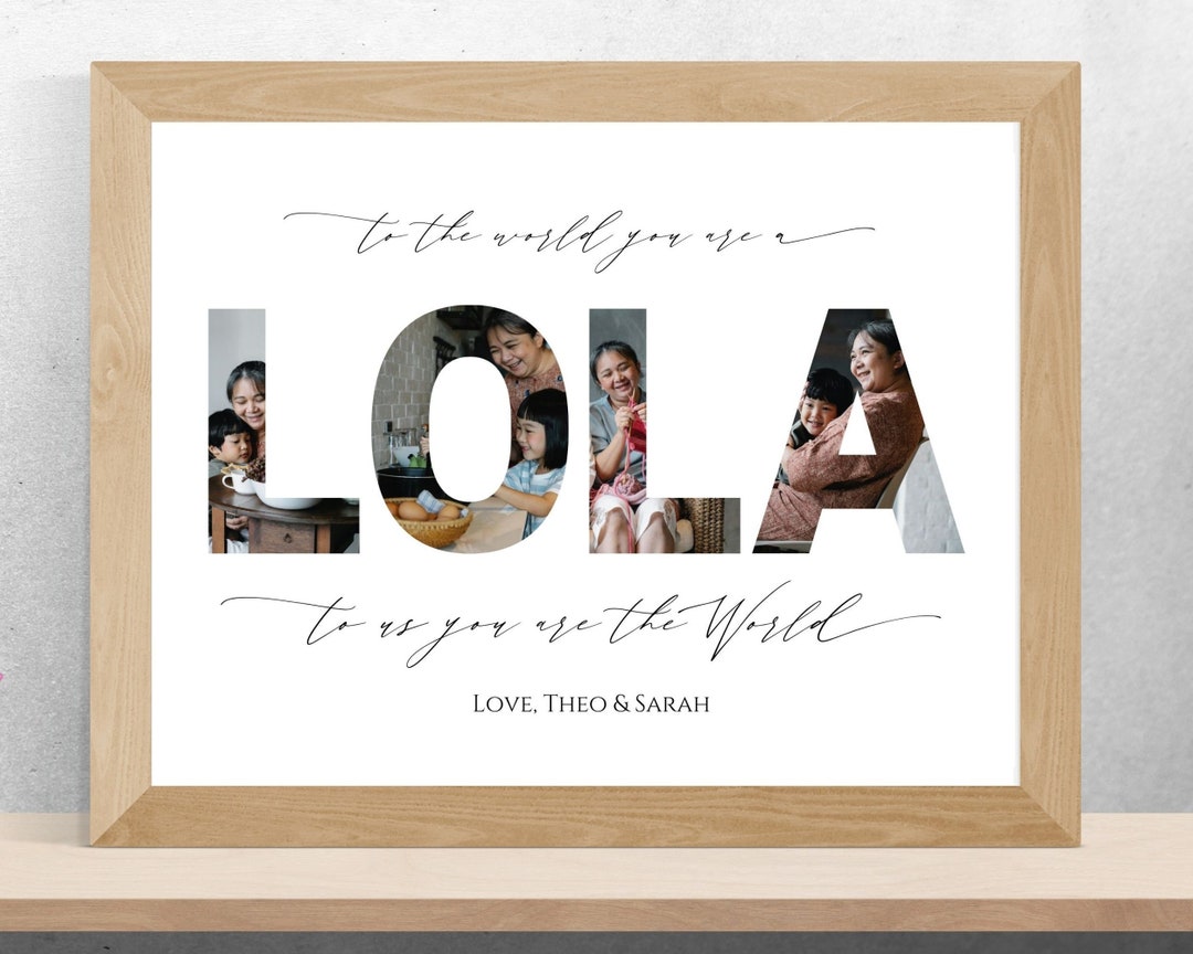 Mothers Day Gift Idea for Grandma Custom Print Photo Digital Download ...