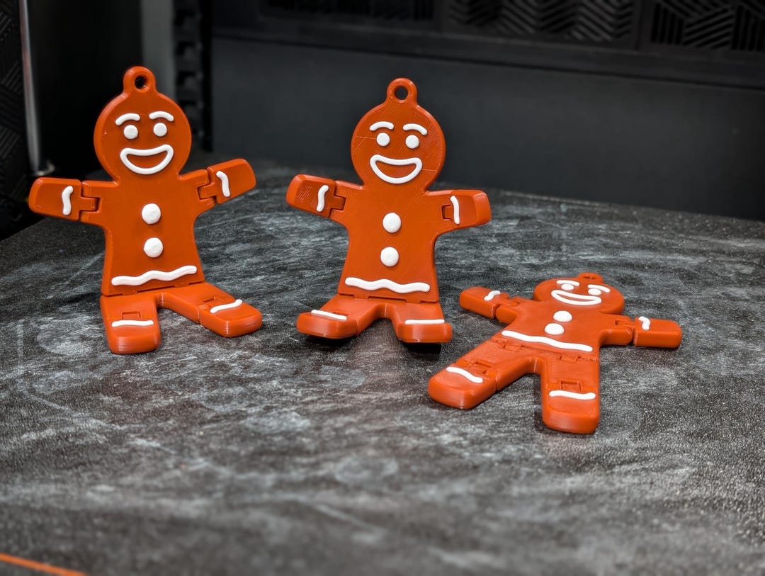 Articulated Gingerbread Man Ornament – Poseable Christmas Tree Decor - Etsy