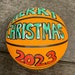 Merry Christmas Hand Painted Basketball Holiday Gift for Her Sports ...