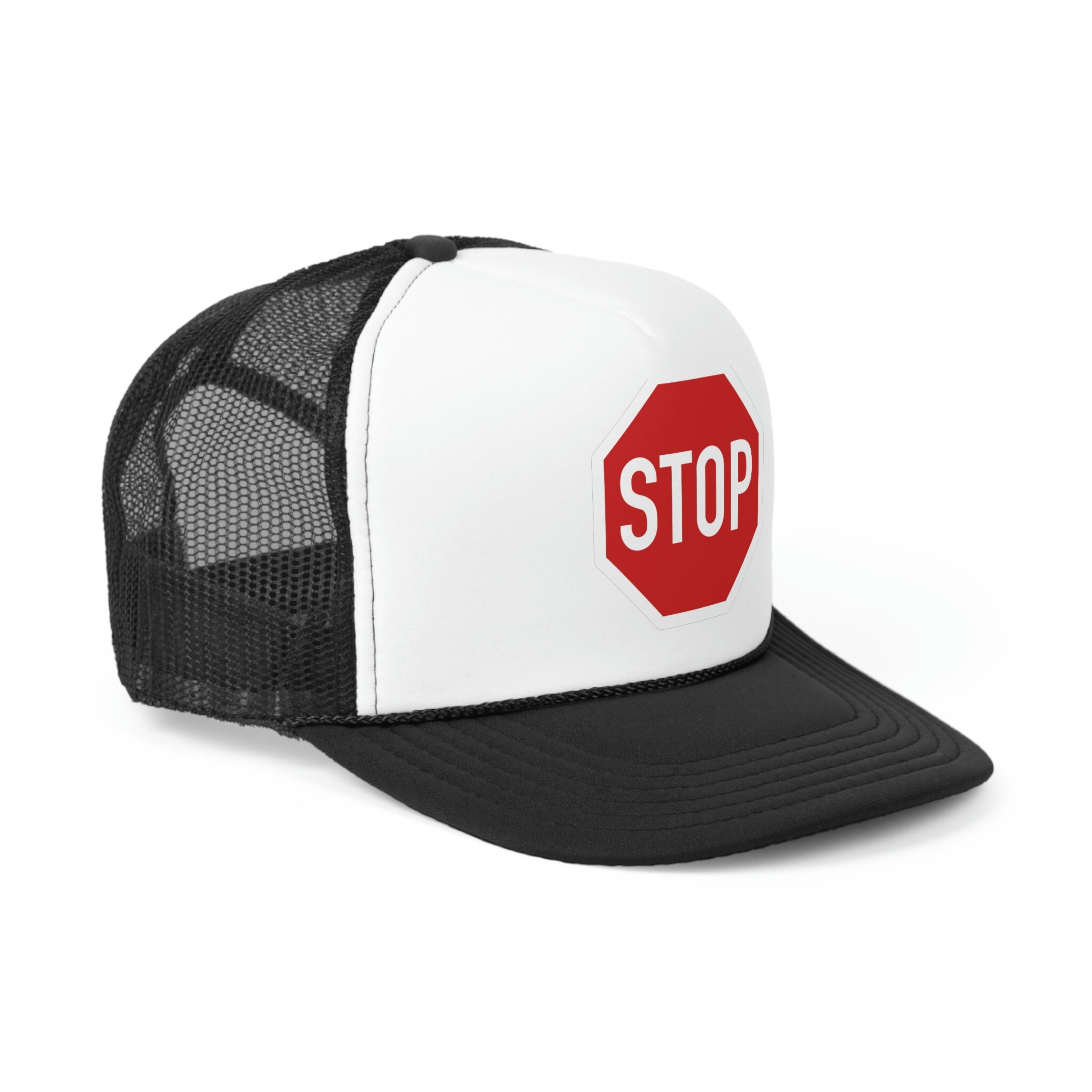 Stop Sign Trucker Hat, Wear a Stop Sign, Custom Road Sign Hat, Racing ...