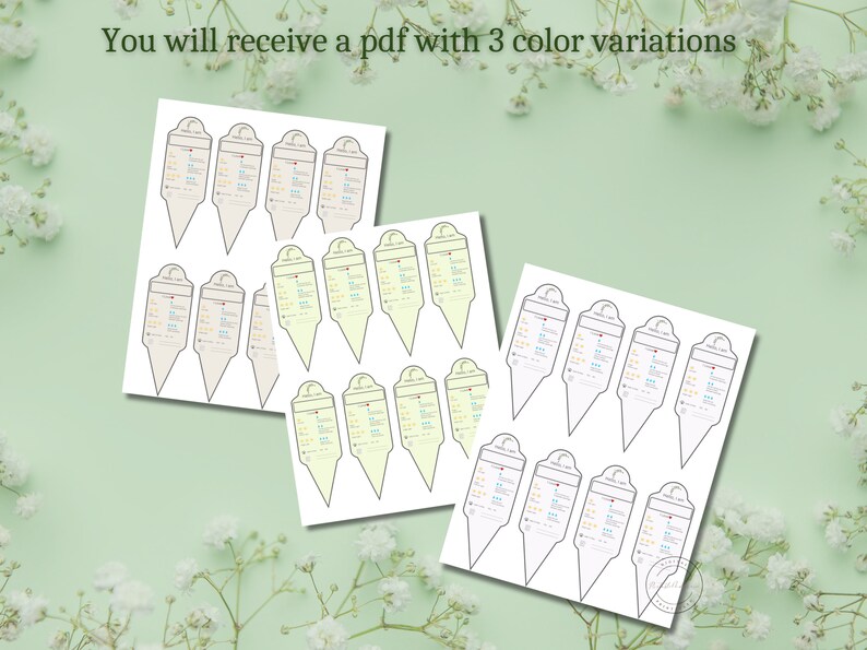 Printable Plant Care Tags Home Gardening Organizer Labels, Houseplant ...