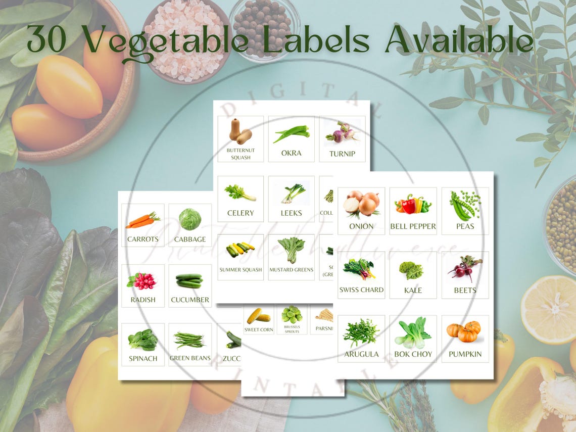 Printable Vegetable/seed Labels | DIY Garden Markers | Seed Packet ...