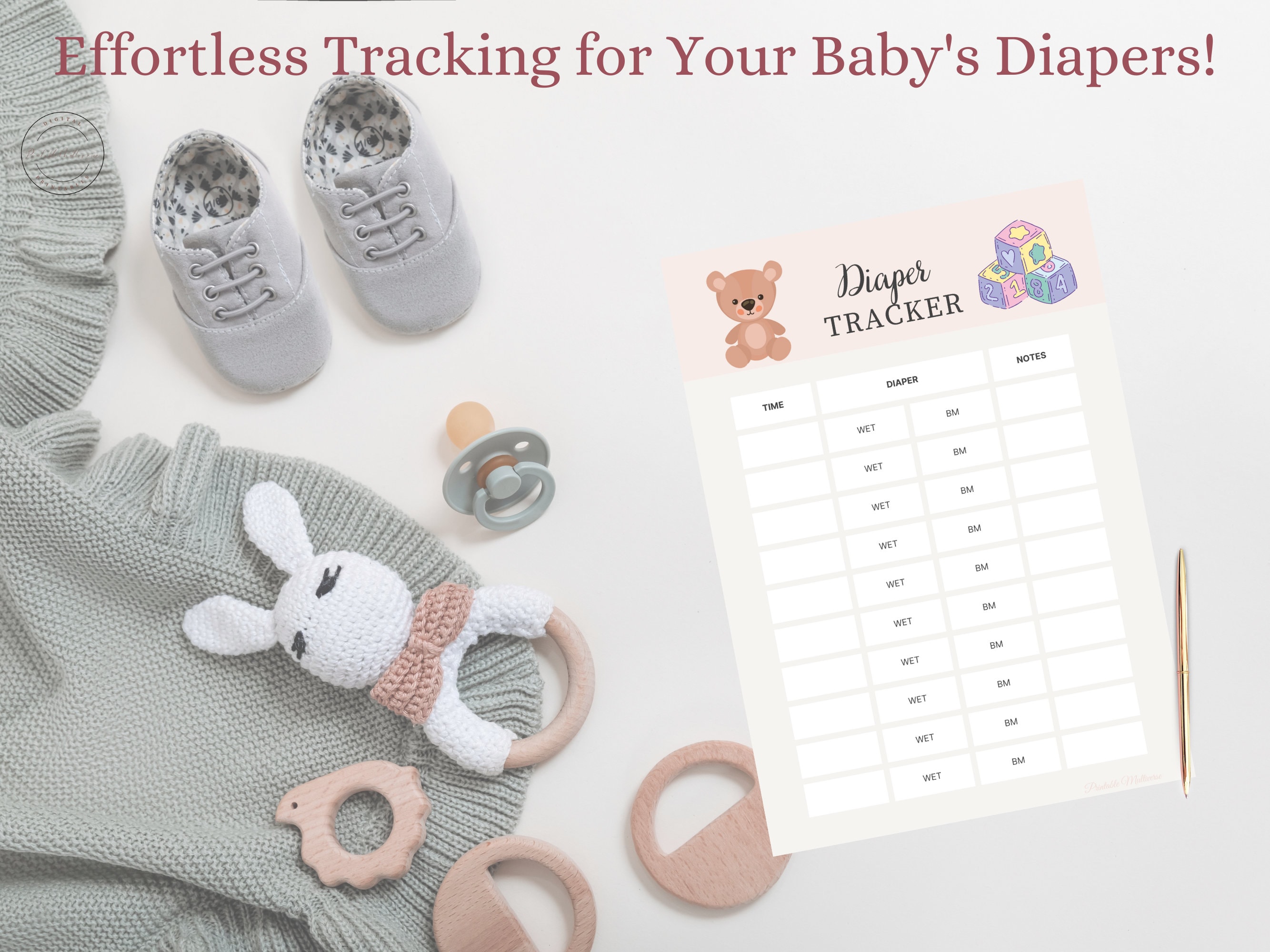 Ultimate Newborn Care Charts - Printable Feeding, Diaper, and Nap ...