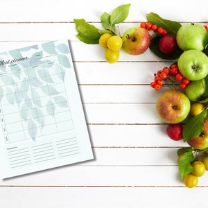 Printable Weekly Meal Planner - Healthy Menu Tracker With Grocery ...