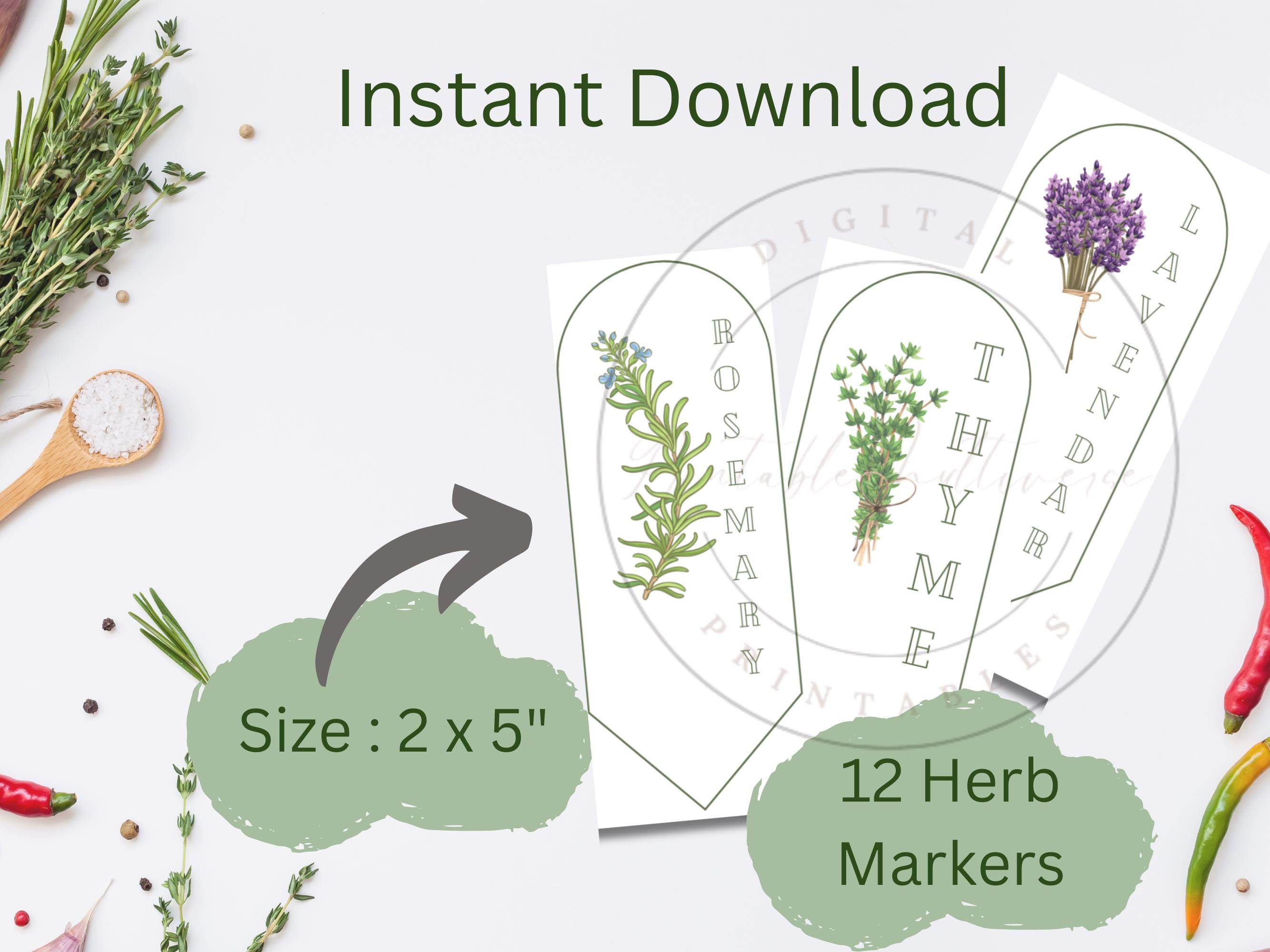 Printable Herb Garden Markers – DIY Labels for Indoor & Outdoor Gardens ...