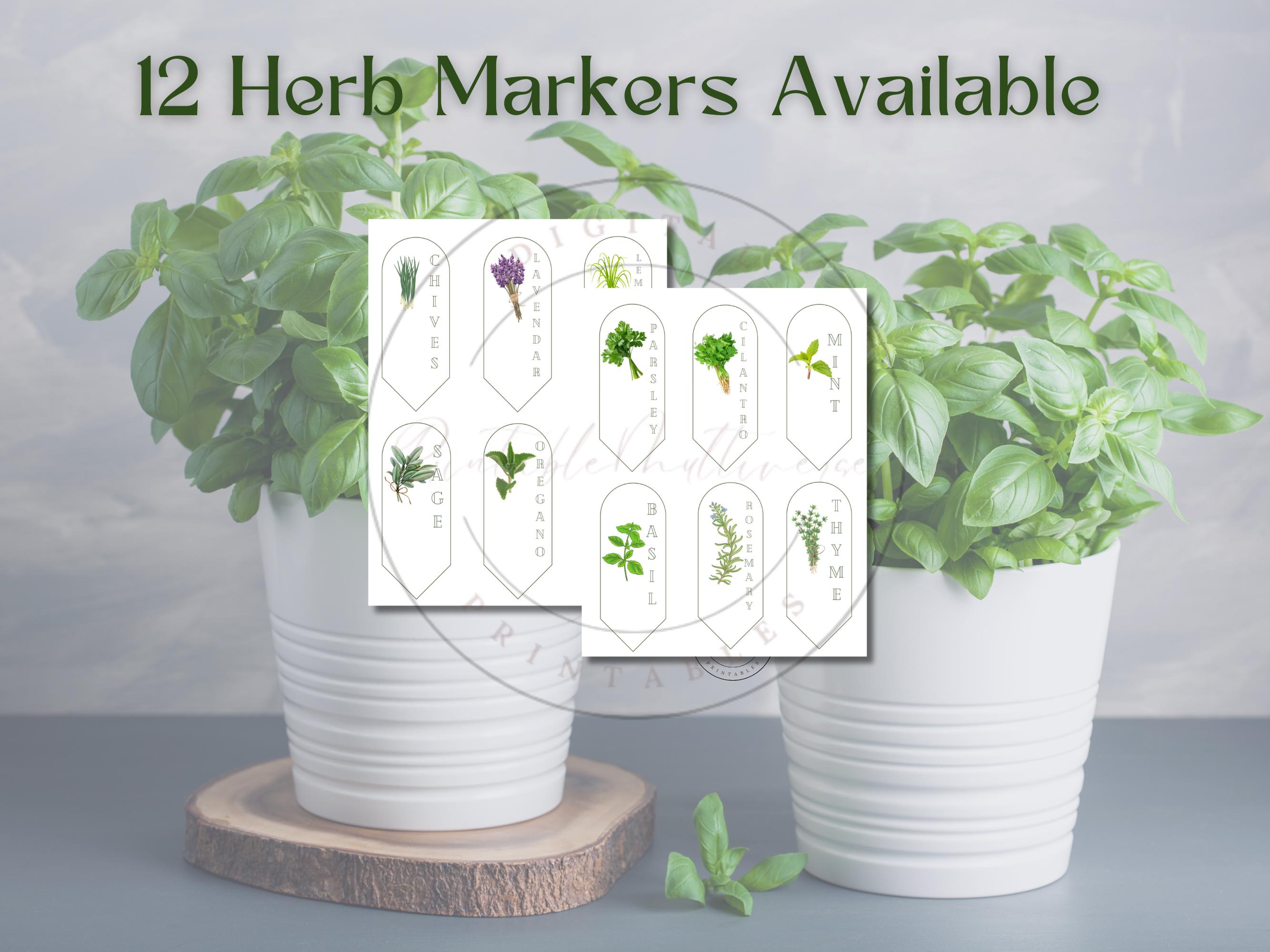 Printable Herb Garden Markers – DIY Labels for Indoor & Outdoor Gardens ...
