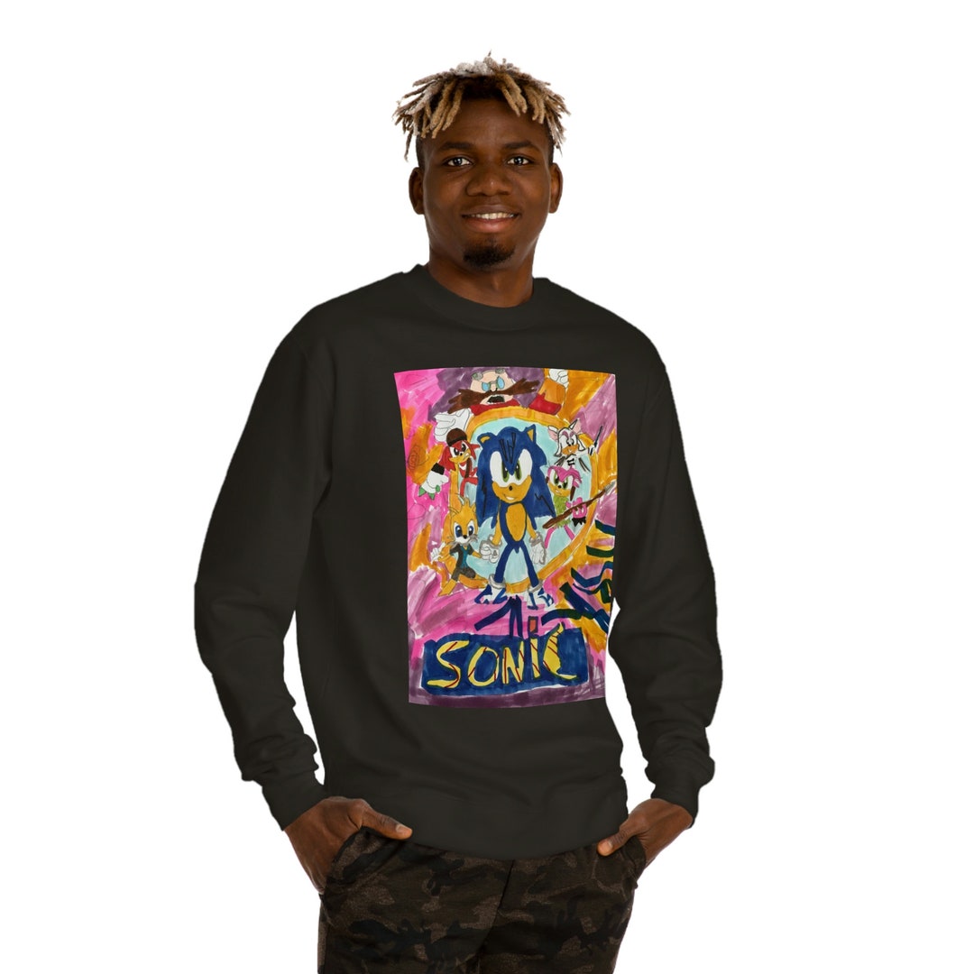 Sonic the Hedgehog Drawing Sweatshirt by Avery, Sonic Sweatshirt, Sonic ...