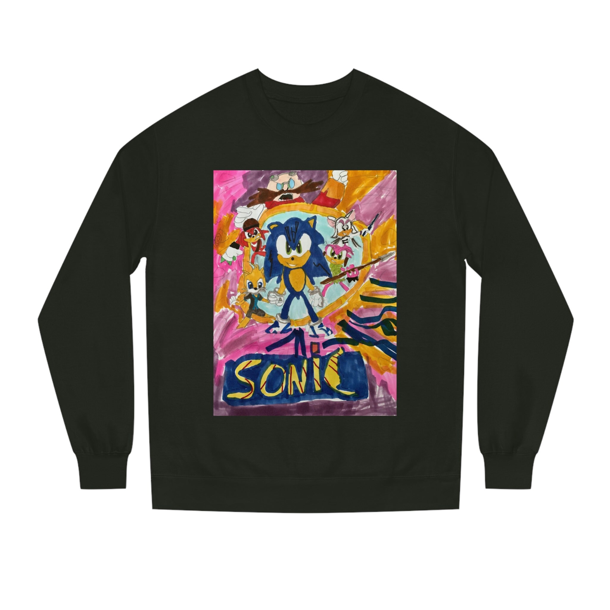 Sonic the Hedgehog Drawing Sweatshirt by Avery, Sonic Sweatshirt, Sonic ...
