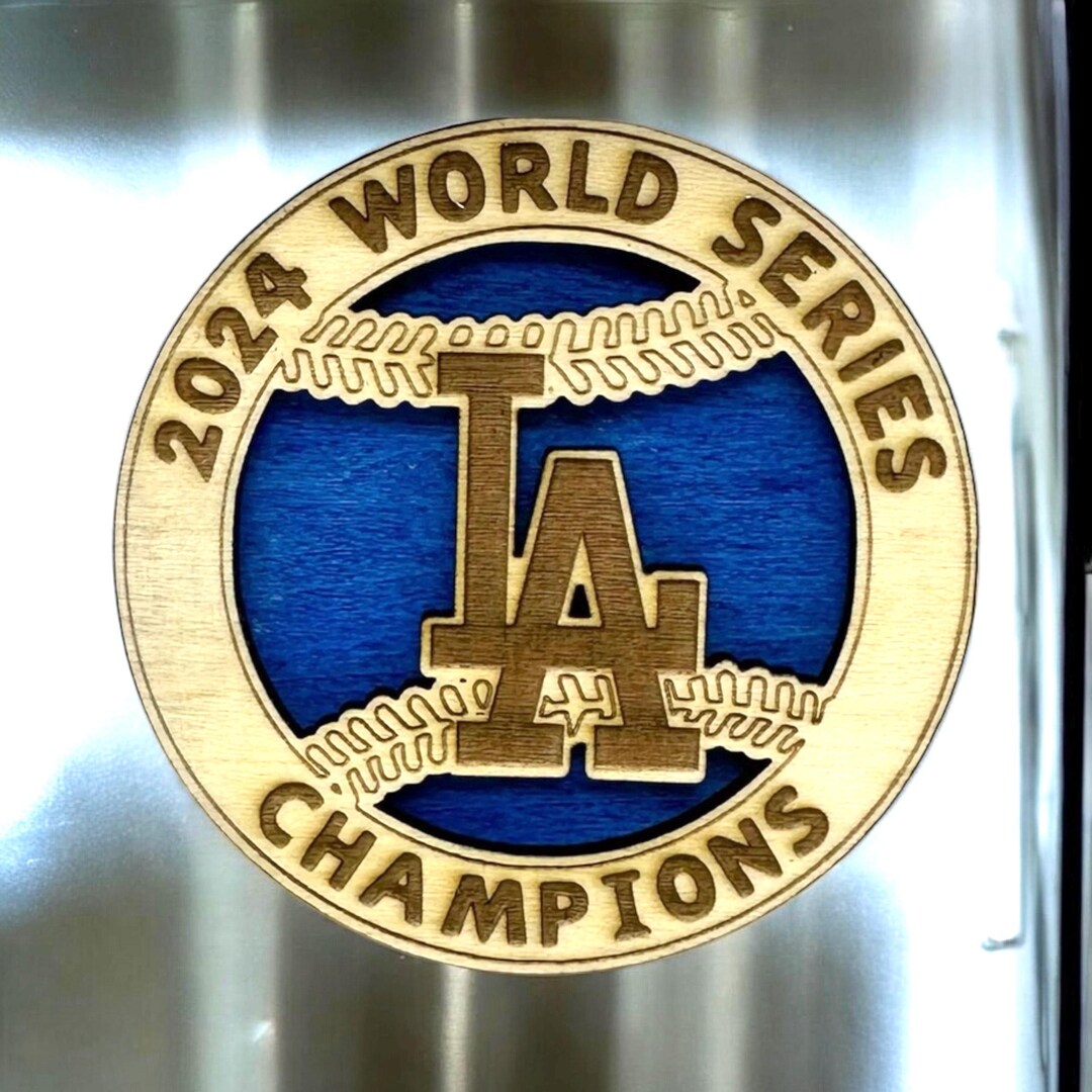 2024 Los Angeles Dodgers World Series Blue Wooden Magnet layered - Etsy