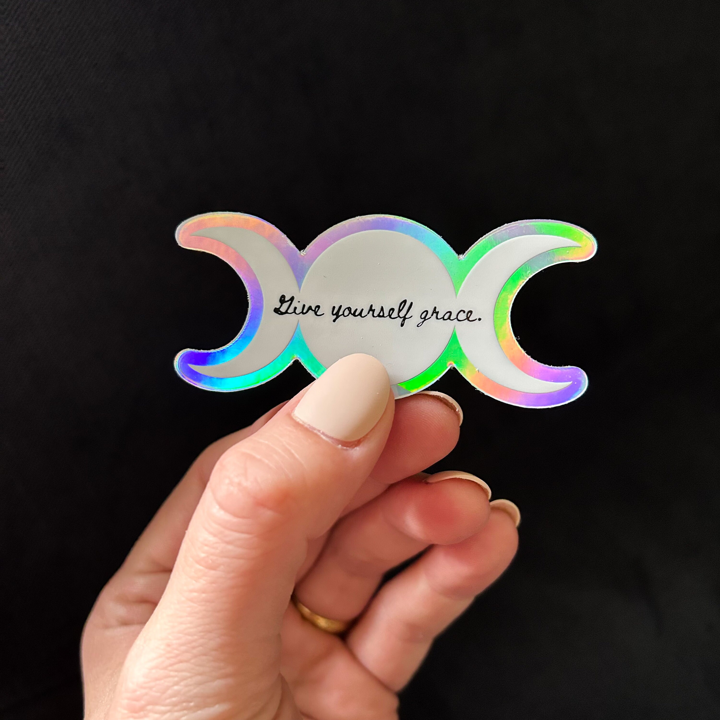 Holographic STICKER Set: Triple Goddess & Honeybee - Etsy