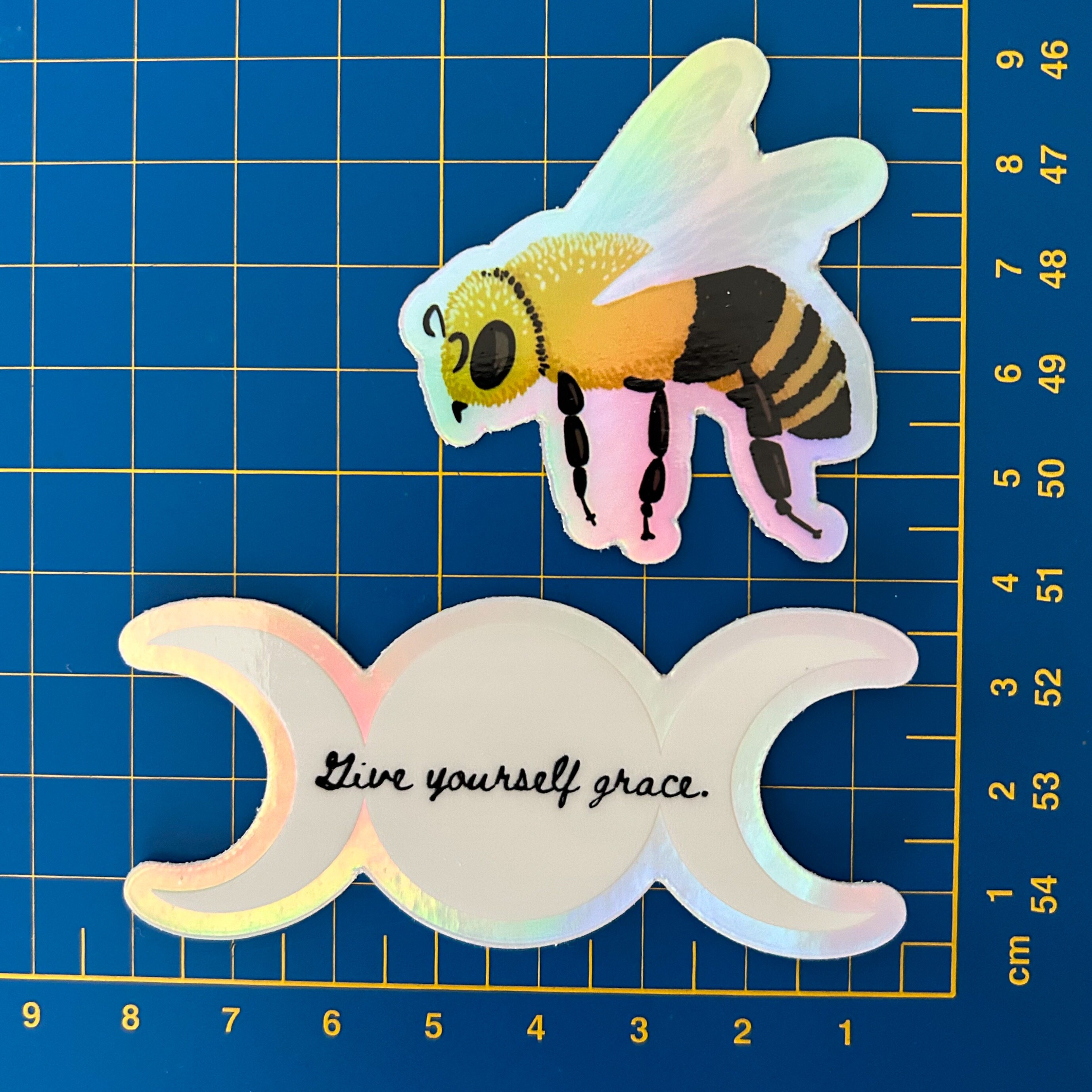 Holographic STICKER Set: Triple Goddess & Honeybee - Etsy