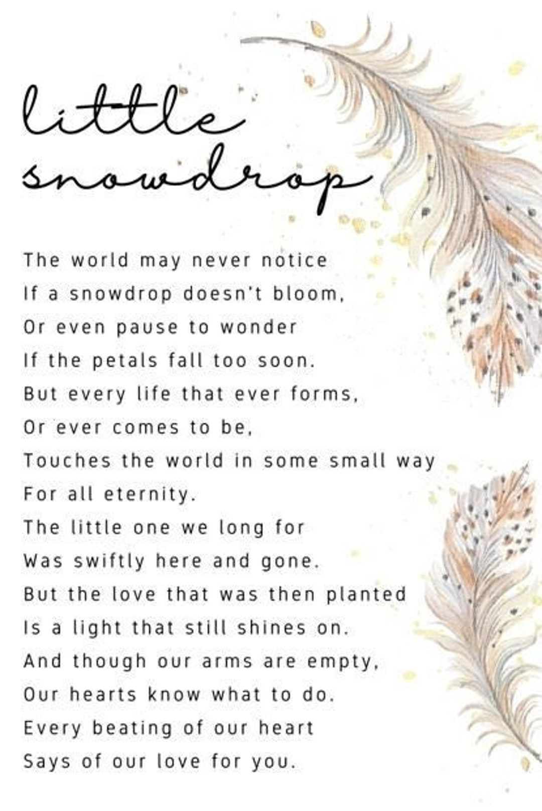 Little Snowdrop Poem - Etsy