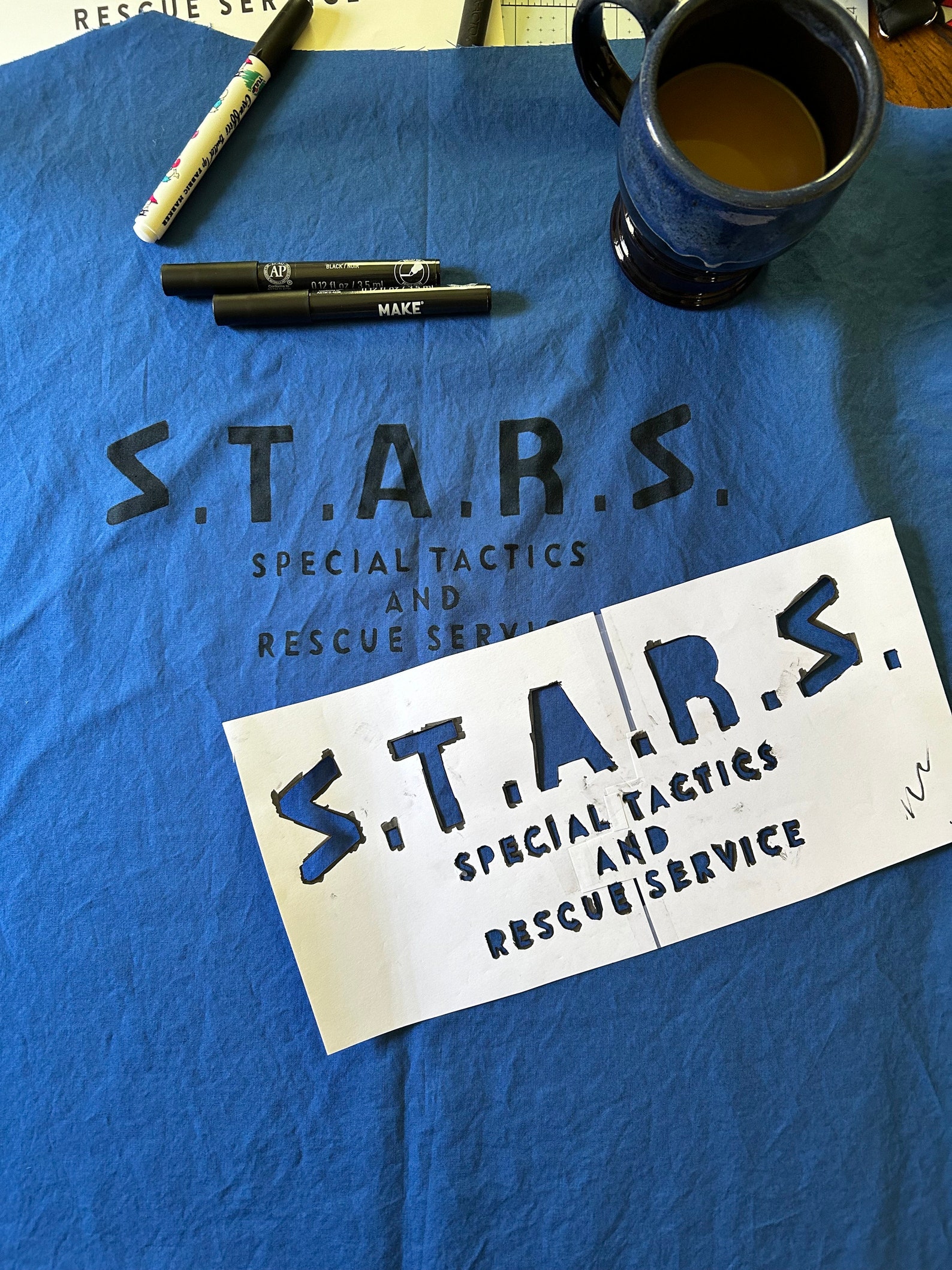 RE1 STARS Vest Vector Logo for Stencil, Cricut Board, 3D Printing, Etc ...