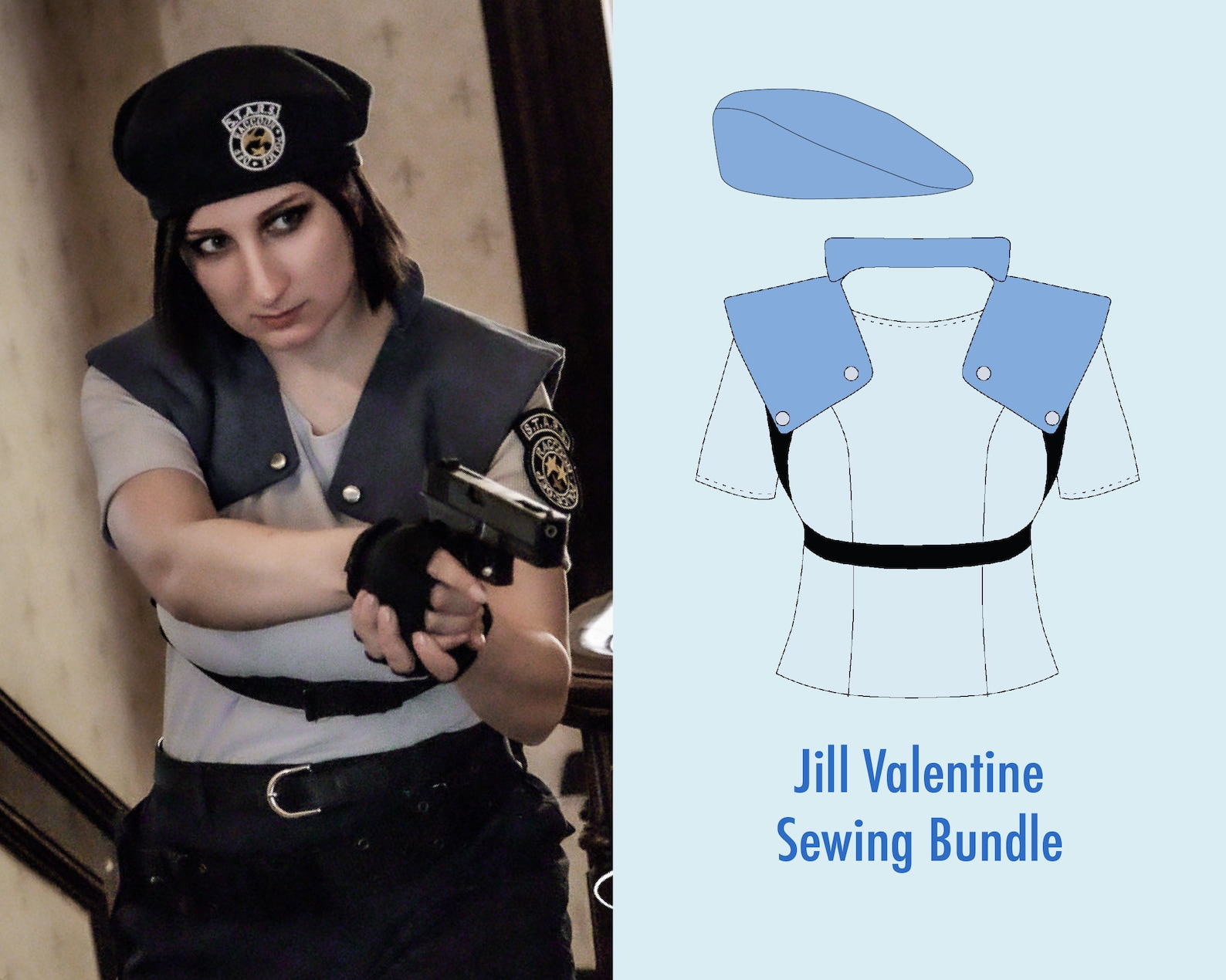 Jill Valentine RE1 Remake Sewing Pattern PDF - Digital Download ...