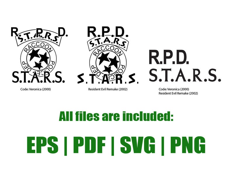 Resident Evil CVX STARS Vest Logo | Digital Download | Code: Veronica ...