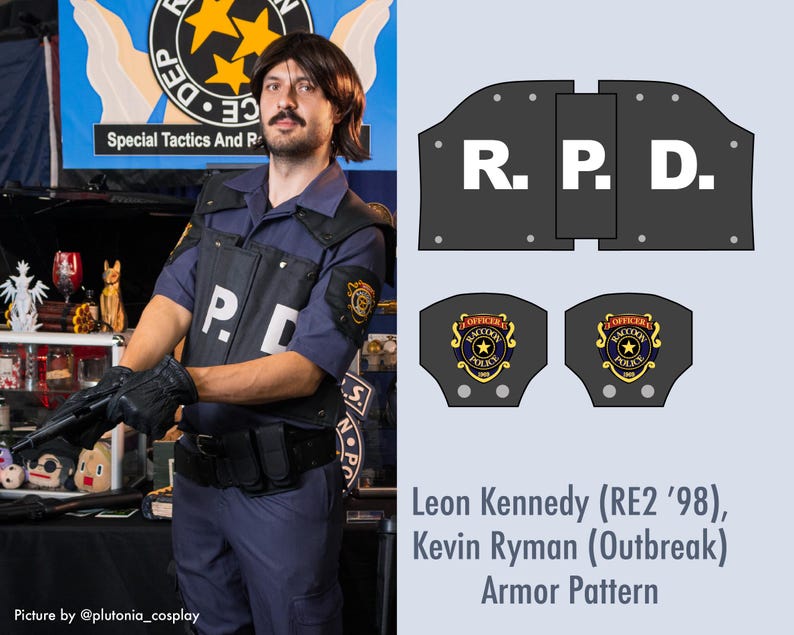 RPD Uniform Armor Sewing Pattern PDF - Digital Download | Resident Evil ...