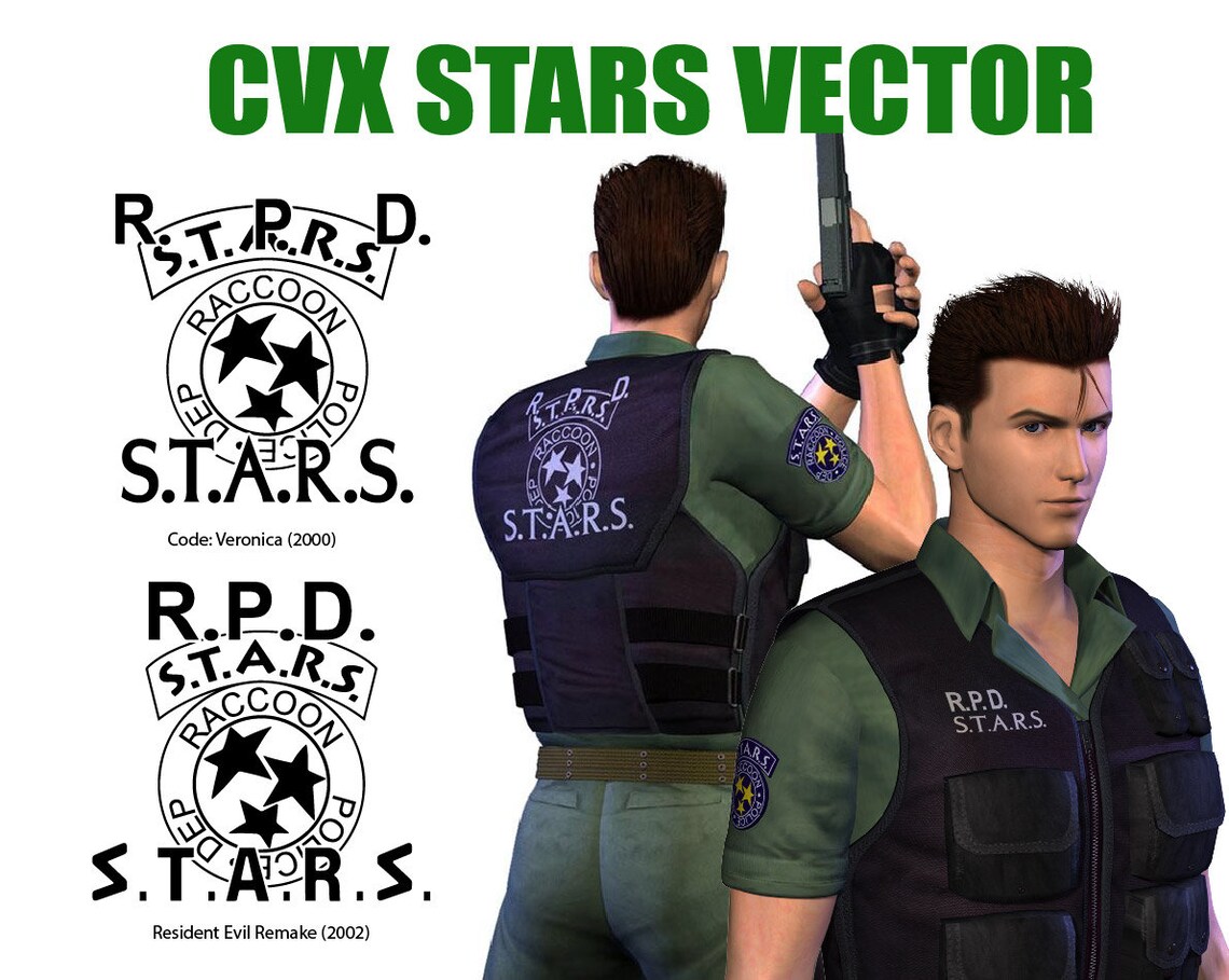 Resident Evil CVX STARS Vest Logo | Digital Download | Code: Veronica ...