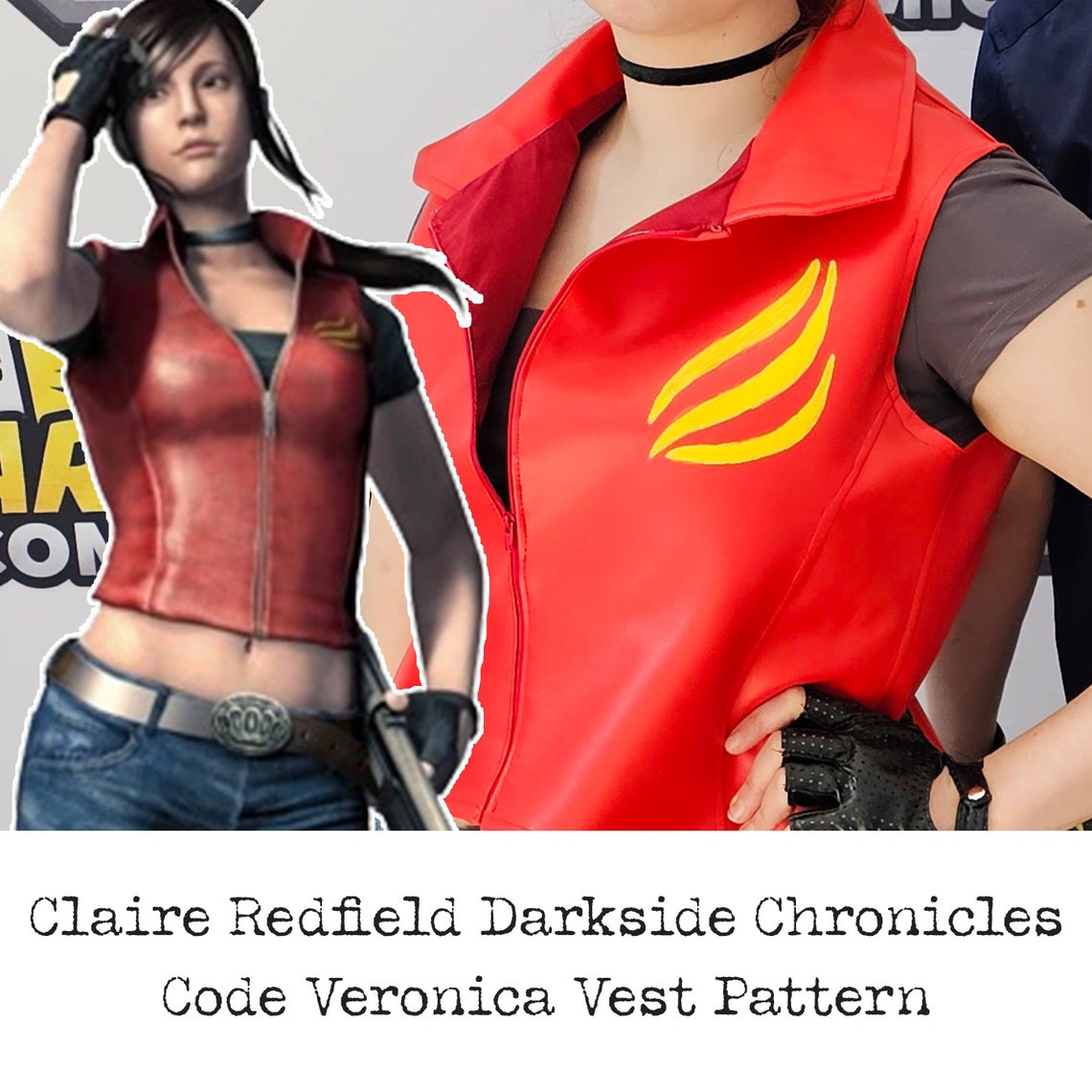 Claire Redfield Code Veronica Vest Pattern PDF Digital - Etsy