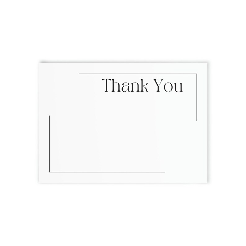 Basic Thank You Card, Wedding Thank You, Gift Thank You, Basic Card, Stationary, Printable ...