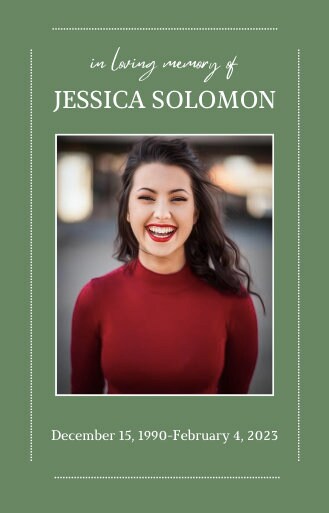 LDS Funeral Program | Editable Green Template | Celebration of Life ...