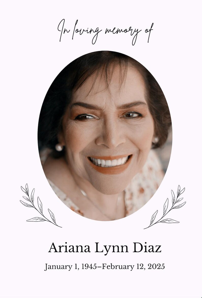 LDS Funeral Program | Editable Pink Template | in Loving Memory of ...