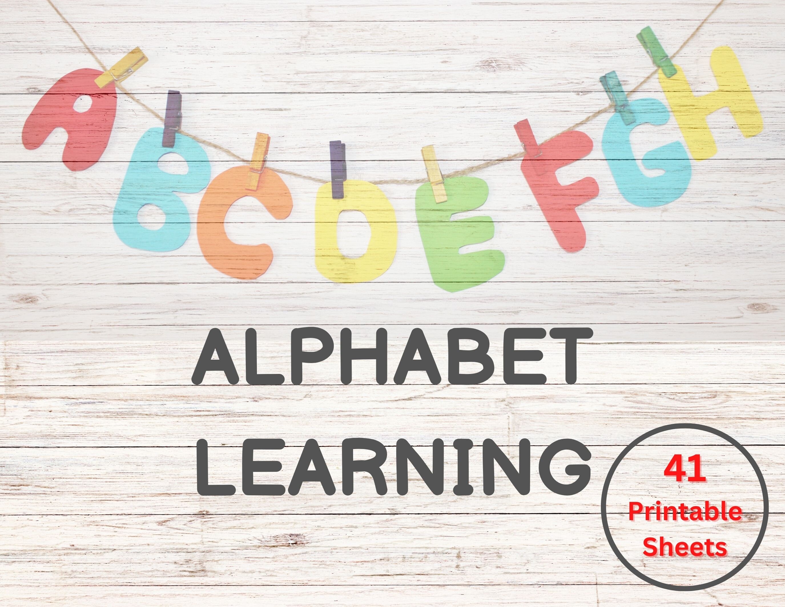 Alphabet Learning Digital Printables - Etsy