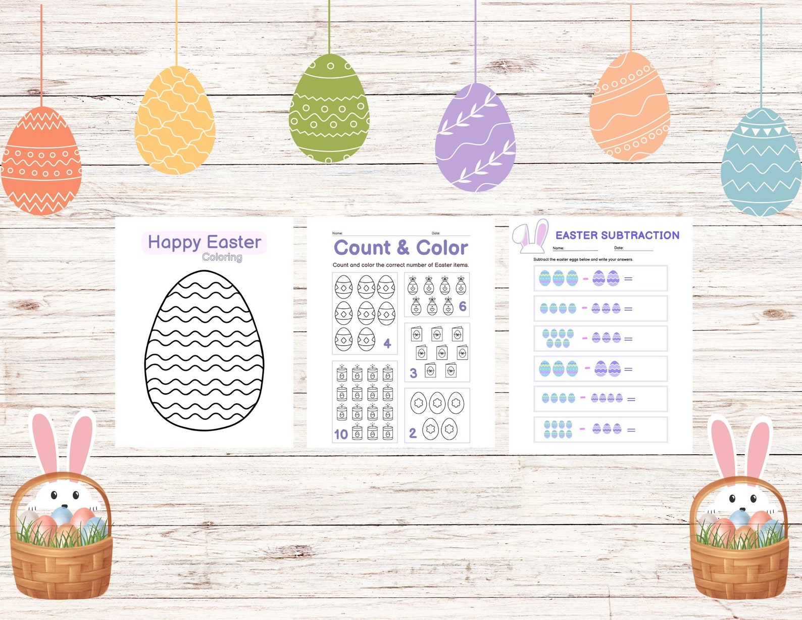 Printable Easter Activity Bundle for Kids - Etsy