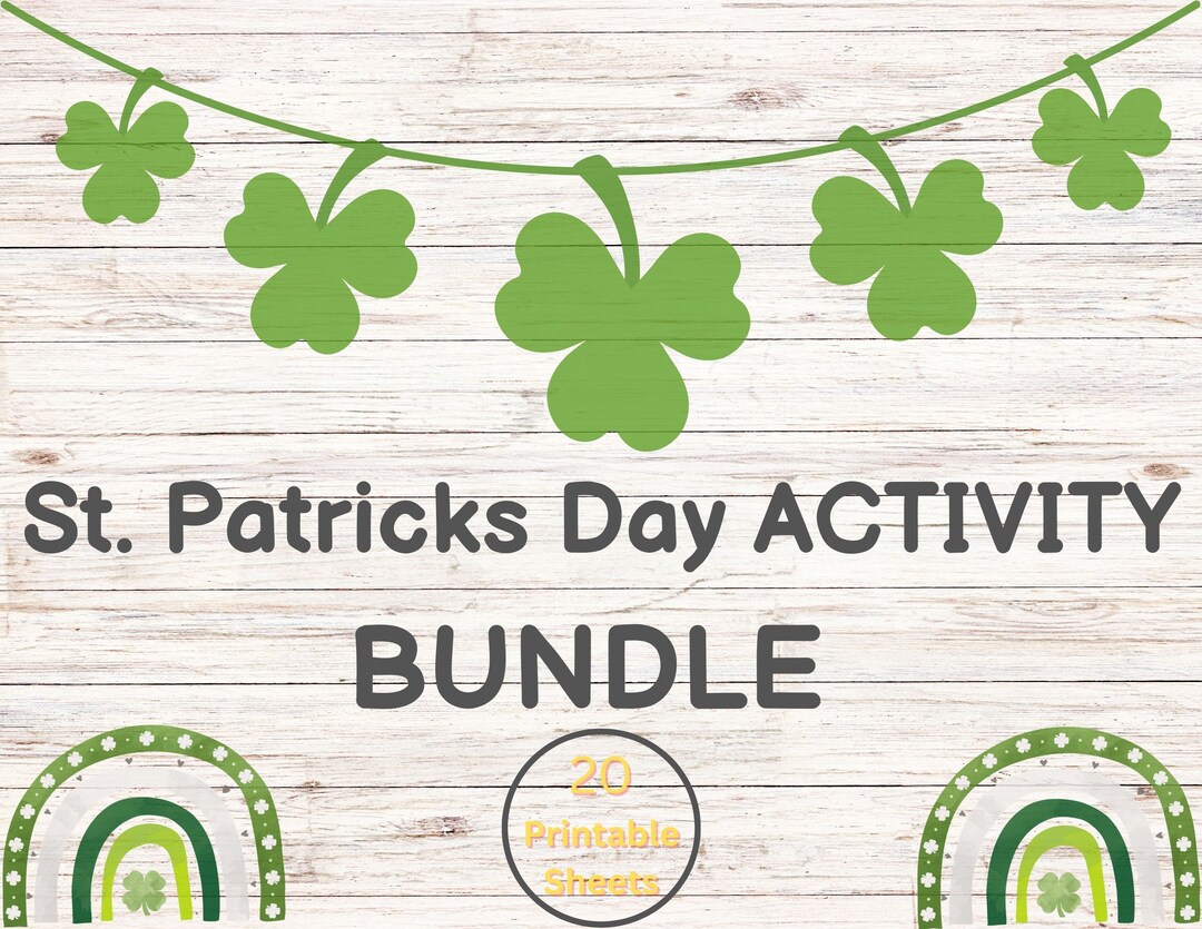 St. Patrick's Day Kids Activity Bundle | Coloring Pages, Leprechaun ...