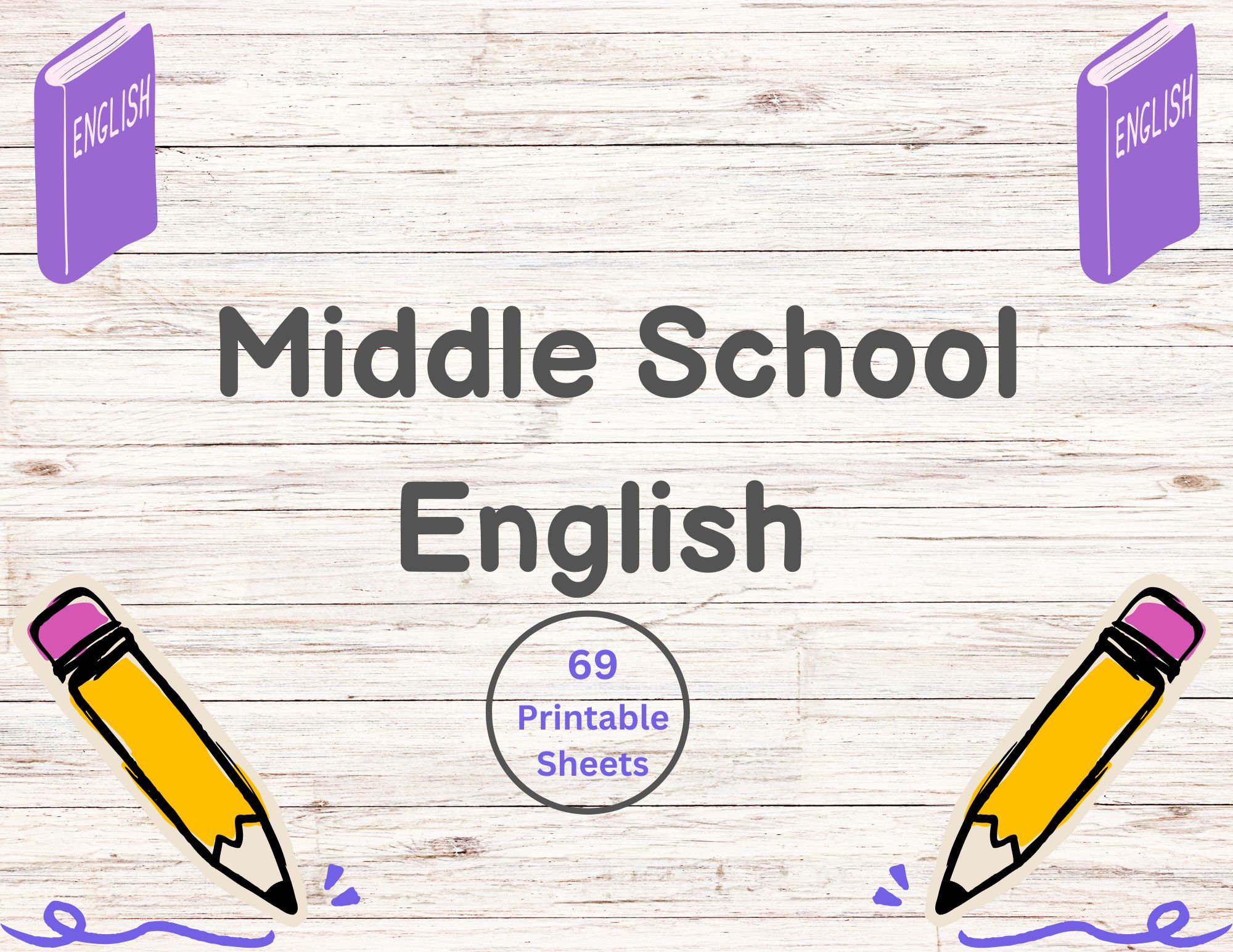 Middle School English Practice/review Worksheets | Printable Bundle ...