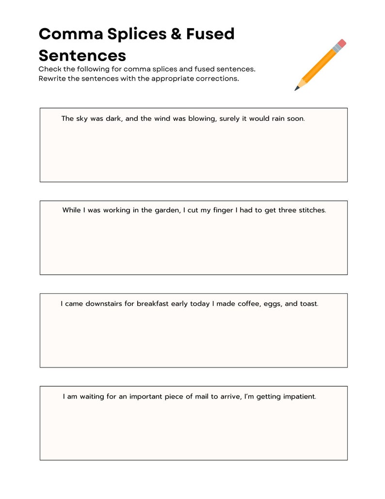 Middle School English Practice/review Worksheets | Printable Bundle ...