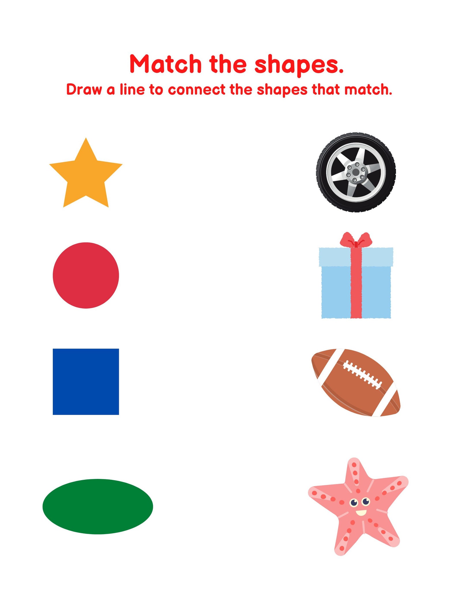 Preschool Pre-k Kindergarten Printable Learning Bundle. Shapes, Numbers ...