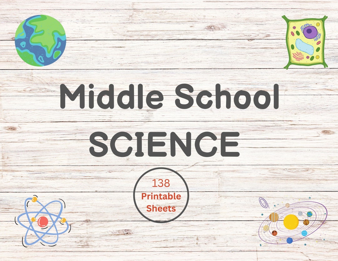 Middle School Science Bundle | Digital Downloads | Printable Sheets ...