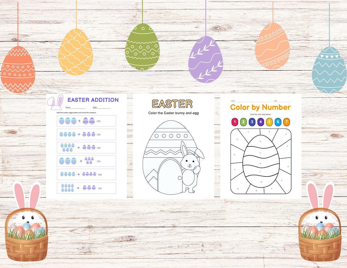 Printable Easter Activity Bundle for Kids - Etsy
