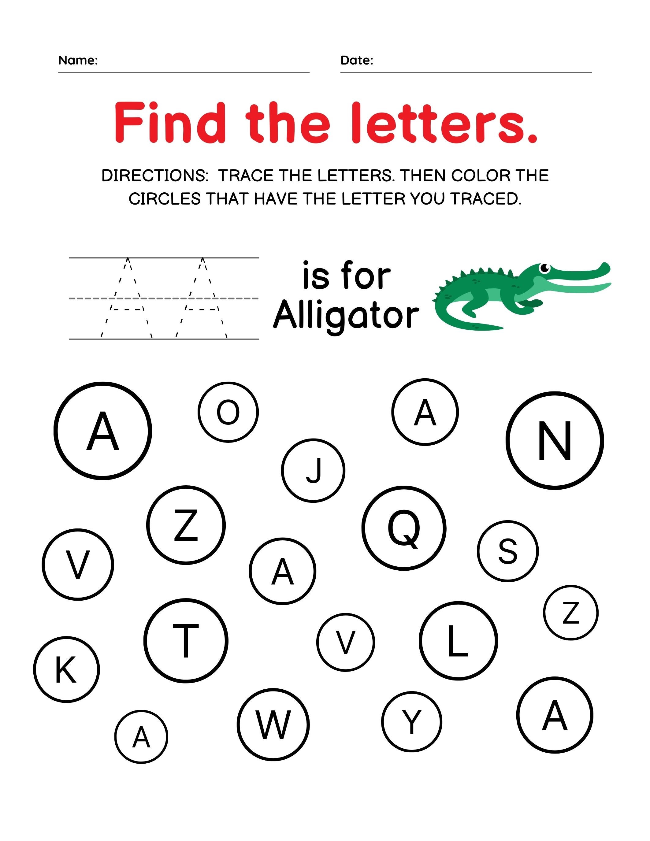 Alphabet Learning Digital Printables - Etsy