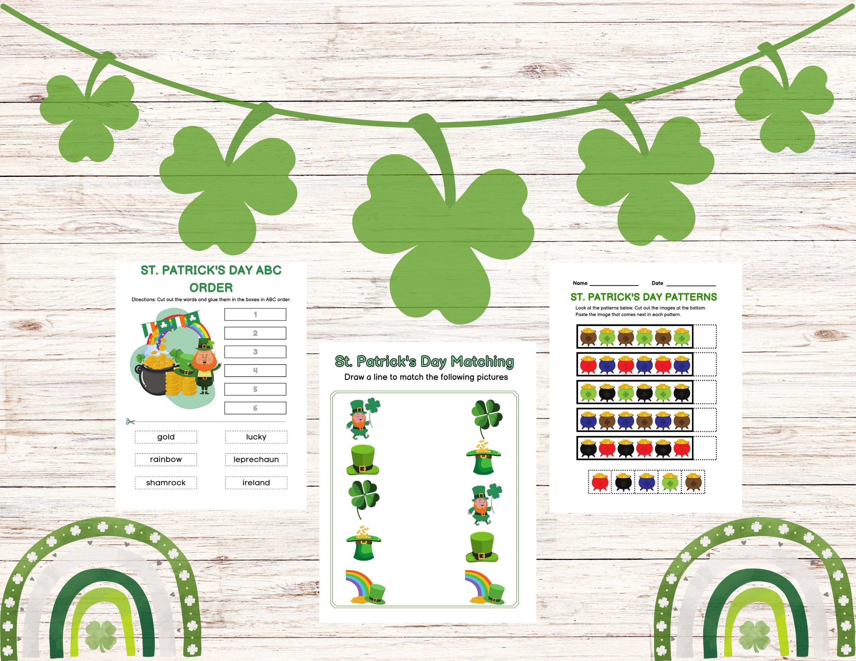 St. Patrick's Day Kids Activity Bundle | Coloring Pages, Leprechaun ...