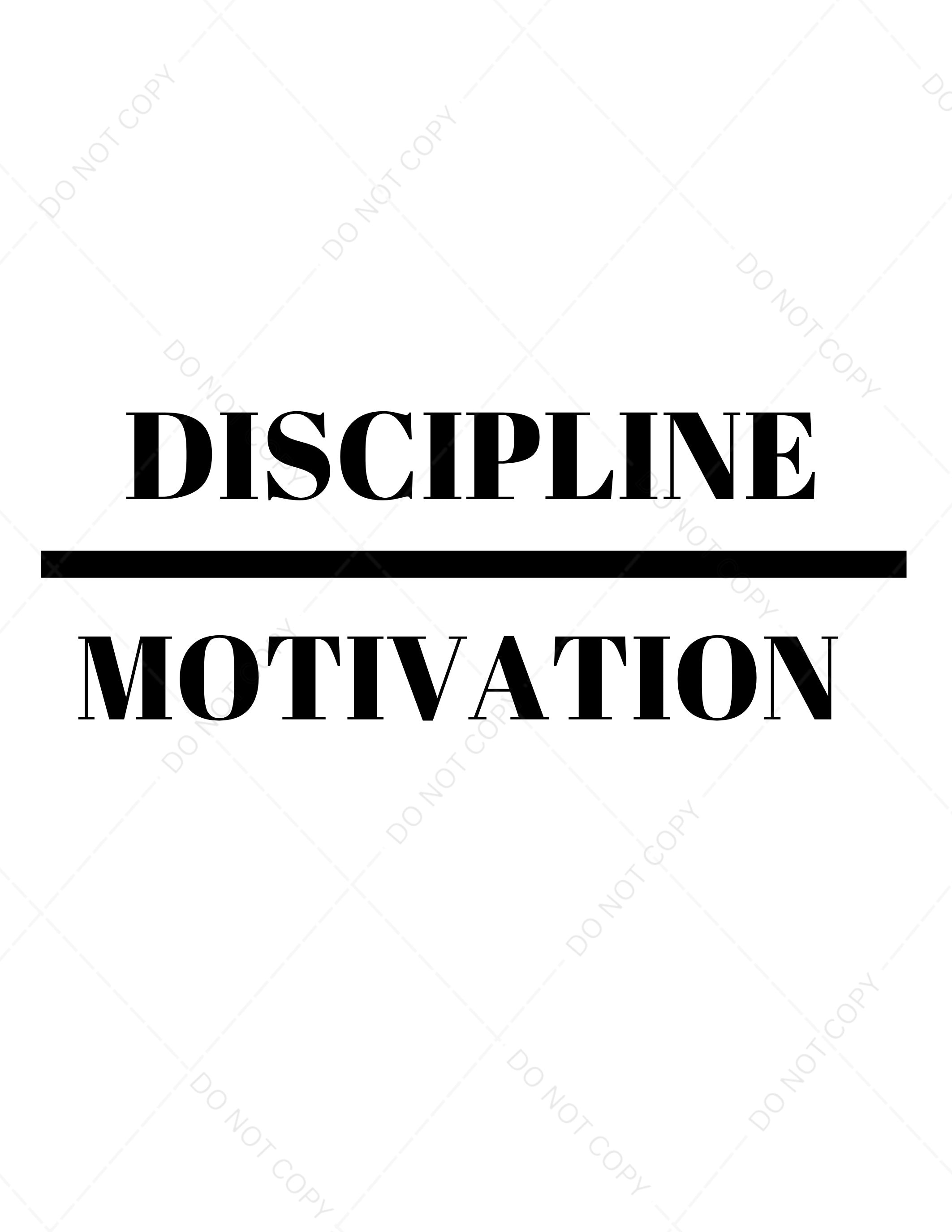 Discipline Over Motivation Instant Download - Harness the Power of ...