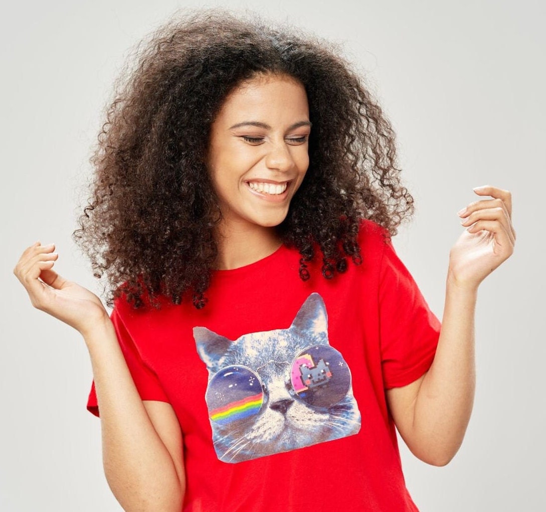 Cool Cat With Shades T-shirt Embrace the Feline Swag - Etsy