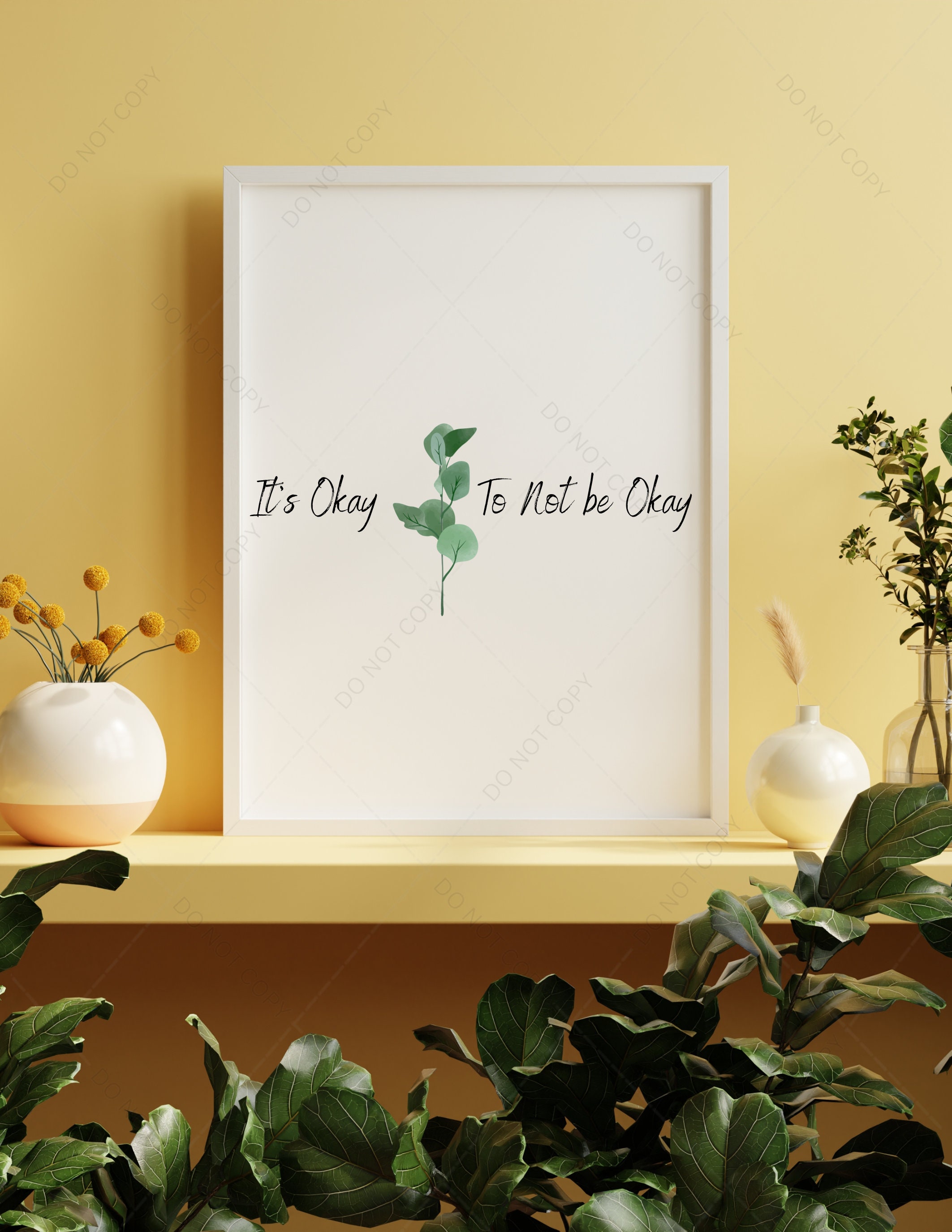 It's Okay to Not Be Okay Instant PNG Download - Embrace Self-care and ...