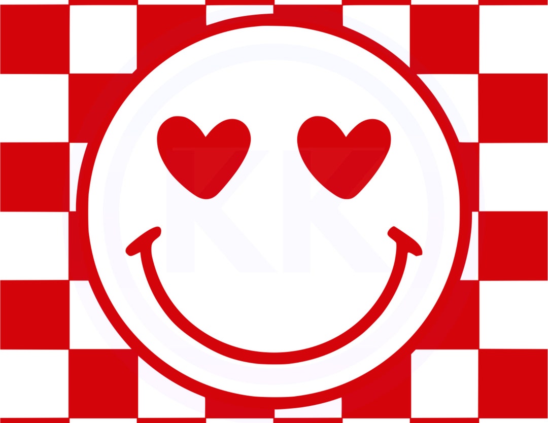 Checkered Smiley Face PNG Bundle Express Yourself in 4 Vibrant Colors ...