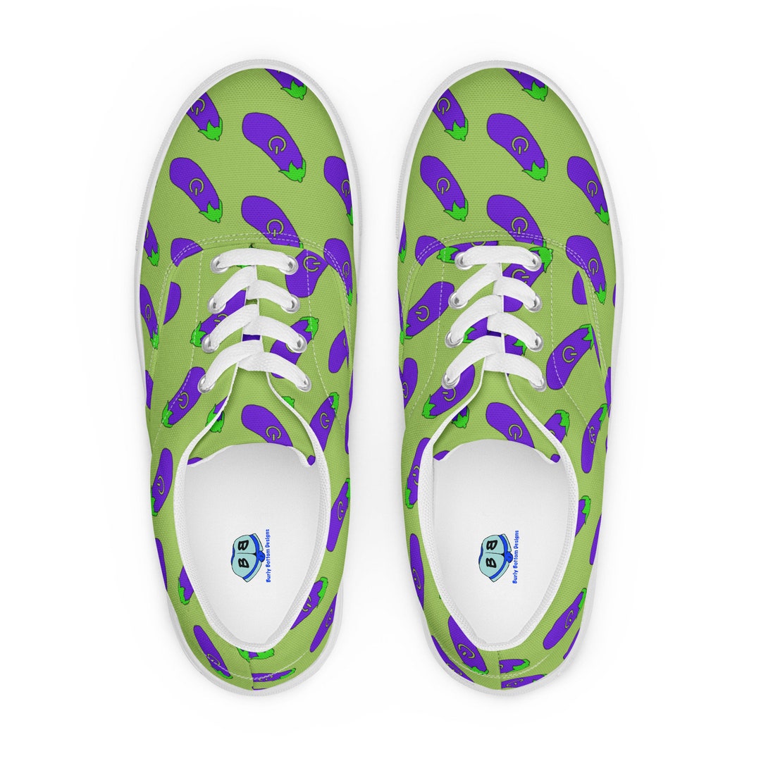 Mens Lace-up Canvas Shoes Power Top Eggplant - Etsy