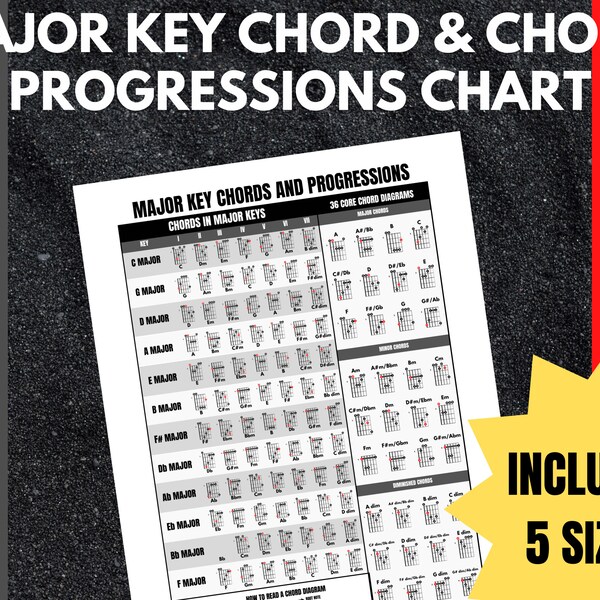 Chord Progression Chart - Etsy