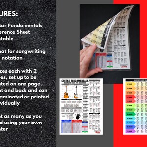Printable Fundamental Beginner Guitar Reference Guitar Chord - Etsy