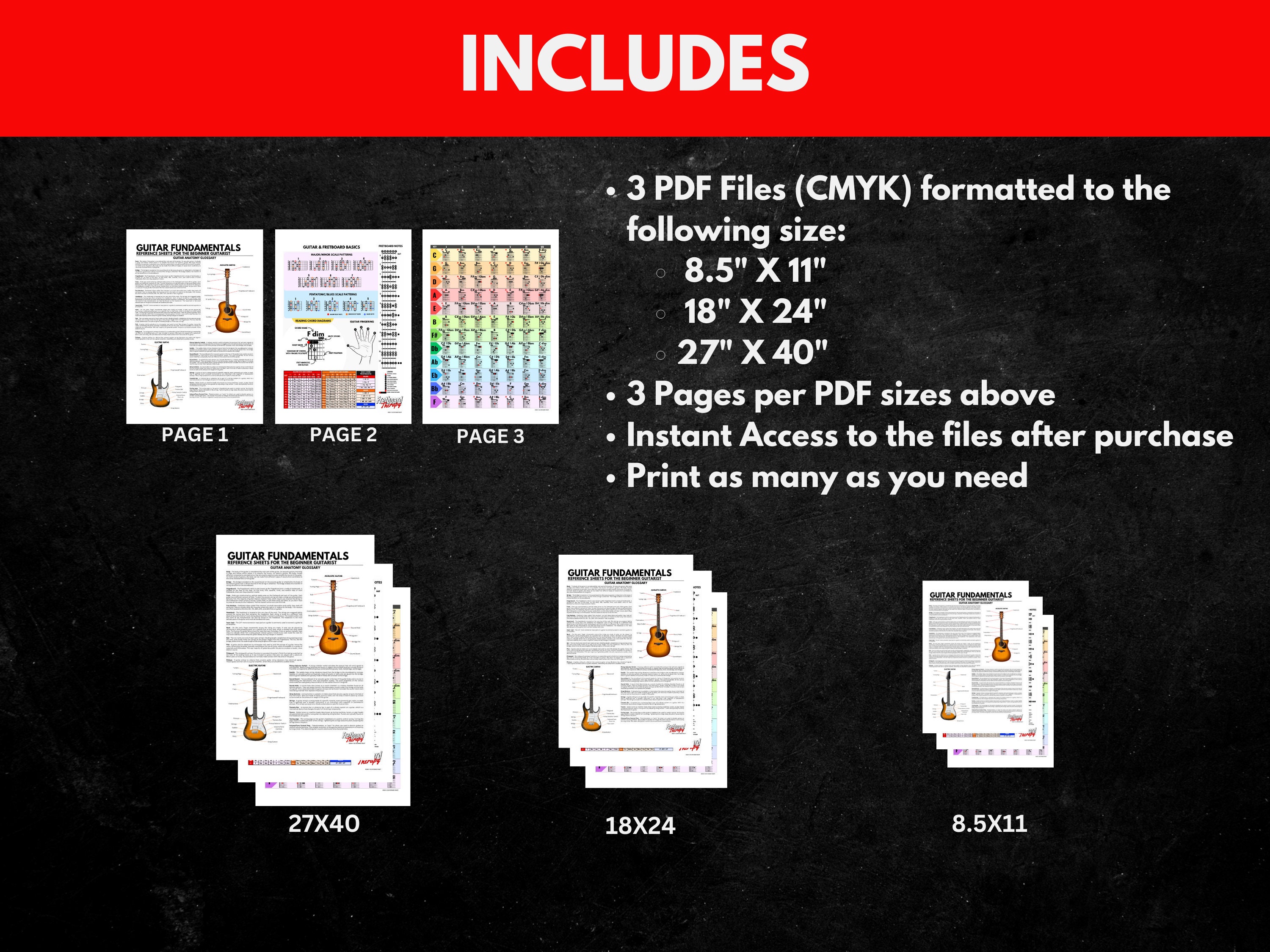 Printable Fundamental Guitar Reference Guitar Scales Chord Reference ...