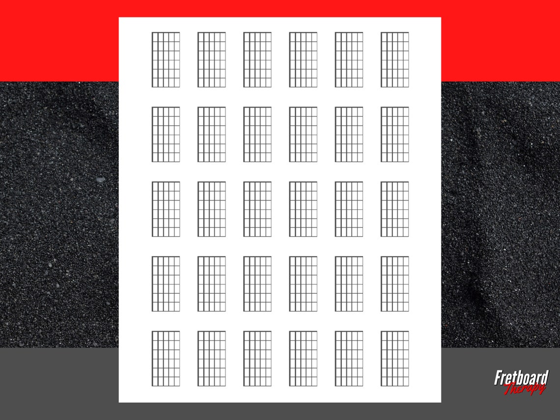 Printable Guitar Chord Guitar Scale Notation Diagrams Templates Paper 6 ...